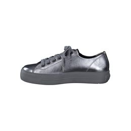 Paul Green Leder-Sneakers in Silber - 62% | Gr&ouml;&szlig;e 38,5 | Damen-sneakers