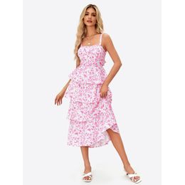 Imily Bela Kleid Damen Gr&ouml;&szlig;e 38 pink / wei&szlig; Winterkleid