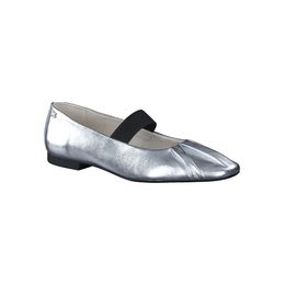 Paul Green Leder-Spangenballerinas in Silber - 47% | Gr&ouml;&szlig;e 37,5 | Damen-ballerinas