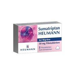 Sumatriptan Heumann bei Migr&auml;ne 50 mg Filmtabl. 2 St