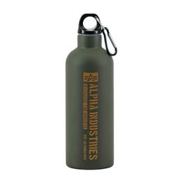 Alpha Industries Logo Water Bottle 500 ml dark oliv