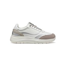 Geox Sneakers "Plummery" in Wei&szlig;/ Silber - 54% | Gr&ouml;&szlig;e 38 | Damen-sneakers
