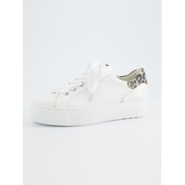 Paul Green Leder-Sneakers in Wei&szlig; - 48% | Gr&ouml;&szlig;e 37,5 | Damen-sneakers