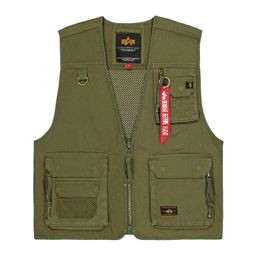 Alpha Industries Mesh Utility Vest dark oliv, Gr&ouml;&szlig;e XL