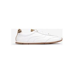 Unisa Leder-Sneakers in Wei&szlig;/ Hellbraun - 61% | Gr&ouml;&szlig;e 35 | Damen-sneakers