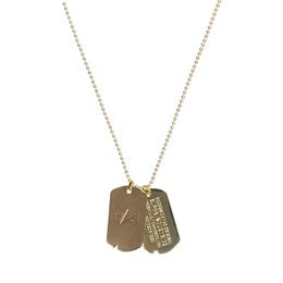 Alpha Industries Dog Tag Necklace Halskette gold
