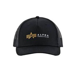 Alpha Industries Alpha Label Trucker Cap schwarz