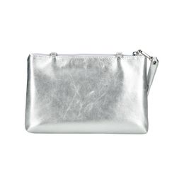 Clutch Peter Kaiser "Peter Kaiser Taschen Leder", Damen, Gr. onesize, silber, Leder, Taschen