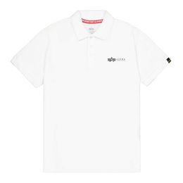 Alpha Industries Basic Polo SL white, Gr&ouml;&szlig;e L