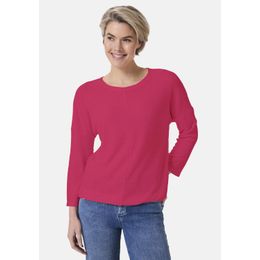 Sweatshirt STOOKER WOMEN "STCLEA Sweatshirt 3/4-Arm", Damen, Gr. 44/46, pink (pink cherry), Sweatware, 46% Viskose, 30% Polyester, 24% Polyamid, regular fit, Rundhals, Sweatshirts Sweatshirt, Regular Fit Sweatshirt f&uuml;r Damen