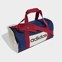 Sporttasche adidas Performance "LINEAR DUFFELBAG S COLOURBLOCKING", dunkelblau, sanftes wei&szlig;, active maroon, Obermaterial: 100% Polyester, Taschen Sporttasche