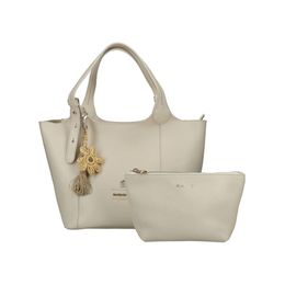 Shopper Nero Giardini "Nero Giardini Taschen Leder", Damen, Gr. onesize, hellbeige, Leder, Taschen Shopper