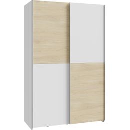 Schwebet&uuml;renschrank FORTE "2 Schiebet&uuml;ren, Made in Europe, stabil und zeitlos", wei&szlig; (wei&szlig;, eichefarben), B:120,1cm H:190,5cm T:61,2cm, Holzwerkstoff, Schr&auml;nke, Schwebet&uuml;renschrank, in verschiedenen Farben und Breiten