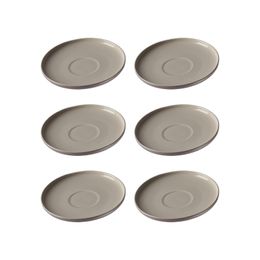 Ritzenhoff & Breker Untertasse RITZENHOFF & BREKER "Kaffeeuntertassen Jasper &oslash; 15.0 cm 6er Set", grau (taupe), L:15cm, Speiseteller