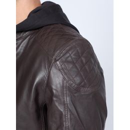 Mustang Herren Bikerjacke "31022245", braun, Gr. 5XL, Obermaterial: 100% Lammleder. Innenfutter: 100% Baumwolle. &Auml;rmelfutter: 100% Polyester.