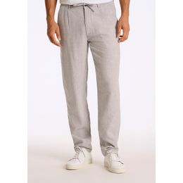 LINDBERGH Herren Leinenhose "Leinenhose Relaxed Fit", grau, Gr. M, Obermaterial: 55% Baumwolle, 45% Leinen, Hosen