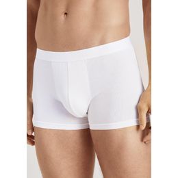 Calida Herren Boxershorts "Evolution", Gr. S, wei&szlig;, Single Jersey, Obermaterial: 94% Baumwolle, 6% Elasthan, unifarben, Unterhosen, Softbund,