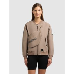 Blouson Khujo "RYLEE", Damen, Gr. M, latte braun, Web, 100% Nylon, unifarben, regular fit, eingesetzt angesetztes B&uuml;ndchen, Jacken Blouson
