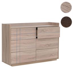 Mendler Kommode HWC-P44, Sideboard Schrank Anrichte, 6 Schubladen Push-to-open, MDF 83x120x40cm ~ Variantena 139865+139866