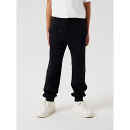Sweathose name it "NKMVIAN NREG SWE PANT BRU NOOS", Jungen, Gr. 140, N-Gr, schwarz, angeraute Sweatware, Obermaterial: 100% Baumwolle, unifarben, normal normal, Hosen Sweathose