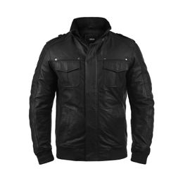 !Solid Lederjacke SOLID "Lederjacke SDCamash", Herren, Gr. L, schwarz, Obermaterial: 100% Schafsleder sheepskin., Jacken