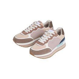 Pepe Jeans Footwear Sneakers "Rusper" in Braun/ Dunkelblau/ Rosa - 58% | Gr&ouml;&szlig;e 38 | Damen-sneakers