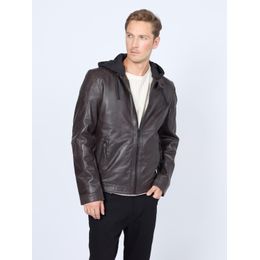 Mustang Herren Bikerjacke "31022245", braun, Gr. L, Obermaterial: 100% Lammleder. Innenfutter: 100% Baumwolle. &Auml;rmelfutter: 100% Polyester.