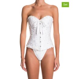 INTIMAX 2tlg. W&auml;sche-Set in Wei&szlig; - 82% | Gr&ouml;&szlig;e L | Damen-dessous