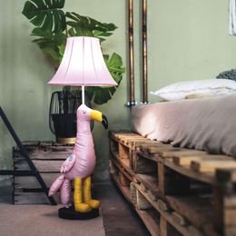 LED Tischleuchte "Mingo der Flamingo", bunt (rosa und gelb), 1, H: 78cm, 1 Stk., HAPPY LAMPS FOR SMILING EYES, Leuchten, Hochwertig, Einzigartig, Zertifiziert, LED Tischleuchte