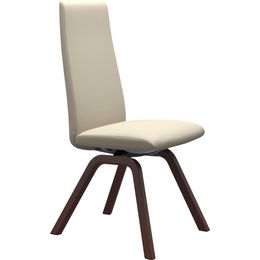 Polsterstuhl stressless "Laurel", beige (cream batick, walnuss), B:49cm H:105cm T:60cm, Leder BATICK: BATICK ist ein leicht korrigiertes, durchgef&auml;rbtes und genarbtes M&ouml;belleder, bei dem die meisten Unebenheiten und Spuren in der Regel entfernt wurden., St&uuml;hle, Polsterstuhl, High Back, Gr&ouml;&szlig;e M, mit schr&auml;ggestellten Beinen in Walnuss