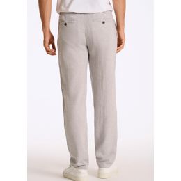 LINDBERGH Herren Leinenhose "Leinenhose Relaxed Fit", grau, Gr. M, Obermaterial: 55% Baumwolle, 45% Leinen, Hosen