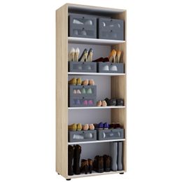 Schuhregal Vcm "Holz Kleiderschrank Schuhschrank Vandol", braun (sonoma, eiche (s&auml;gerau)), B:70cm T:40cm, Schr&auml;nke, Schuhregal