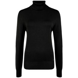Rollkragenpullover oxmo "Rollkragenpullover OXWinala", Damen, Gr. S, schwarz, Obermaterial: 70% Viskose CV. 30% Nylon NY., Pullover Rollkragenpullover