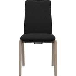 Polsterstuhl stressless "Laurel", braun (chestnut dinamica, eiche gekalkt), B:57cm H:92cm T:59cm, Microfaser DINAMICA (88% Polyester, 12% Polyurethan), St&uuml;hle, Polsterstuhl, Low Back, Gr&ouml;&szlig;e M, mit abgerundeten Beinen in Eiche gekalkt