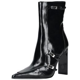 Stiefelette Steve Madden "Steve Madden Stiefelette Lederimitat", Damen, Gr. 40, schwarz, Lederimitat, Schuhe Stiefelette