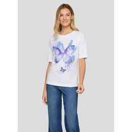 Print-Shirt Rabe "T-Shirt", Damen, Gr. 40, wei&szlig;, 95%Baumwolle, 5%Elasthan, unifarben, tailliert, Shirts