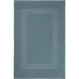 Badematte Egeria "Pure", blau, H:7mm, Obermaterial: 100% Baumwolle, Badematten, Badematte, 60x95 cm