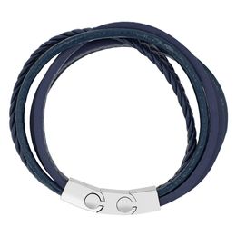 Adelia&acute;s Armband ADELIA&acute;S "Herren Armband &ndash; Lederarmband aus Leder 21 cm", blau, Armb&auml;nder, Damen, 21cm, Leder, Armband, Zum Verschenken &ndash; ideal zum einen besonderen Tag