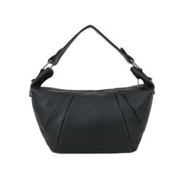 Henkeltasche Fritzi aus Preussen "Croissant Hobo", Herren, Gr. B/H/T: 13cm x 25cm x 30cm, schwarz, Polyurethan (PU), unifarben, Taschen, mit dekorativen Hardware-Schnallen an den Seiten