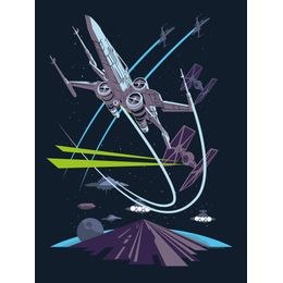 Bild Komar "Star Wars Classic Vector X-Wing", bunt (farbe bild(er): bunt), B:30cm H:40cm, Holz, Papier, Bilder, Bild, Wandbild zur Dekoration im Kinderzimmer - ohne Rahmen