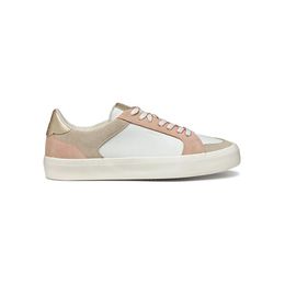 Geox Leder-Sneakers "Emmeleny" in Wei&szlig;/ Rosa/ Gold - 54% | Gr&ouml;&szlig;e 36 | Damen-sneakers