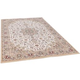 Wollteppich Theko "Dolna - 859", beige, B:66cm H:10mm L:120cm, Schurwolle, Teppiche, Kurzflor, reine Wolle, Orient-Optik