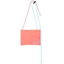 Schultertasche Fritzi aus Preussen "Fritzi ME Cross Smile", Damen, Gr. B/H/T: 1cm x 17,5cm x 24cm, koralle, Nylon, unifarben, Taschen Schultertasche, mit fr&ouml;hlichen Smile-Print