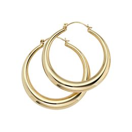 Paar Creolen Jobo, gold (gelbgold 333), Ohrringe, Damen, 35mm, Gelbgold 333, rund 333 Gold