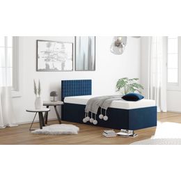 Polsterbett, blau (k&ouml;nigsblau), B:128cm L:210cm, Westfalia Schlafkomfort, Betten, Polsterbett, mit Bettkasten bei Ausf&uuml;hrung mit Matratze