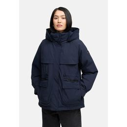 Winterjacke Marikoo "Shigaraa", Damen, Gr. M, navy, Obermaterial: 100% Polyester; Futter: 100% Polyester; Wattierung: 100% Polyester; &Auml;rmelfutter: 100% Polyester, Jacken Winterjacke, mit abnehmbarer Kapuze und Gummizug an der Taille