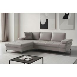 Sit & More Ecksofa SIT & MORE "Morris Jubi, Recamiere, Breite 247 cm", light grau, B:247cm H:83cm T:171cm, Sofas, Ecksofa, mit Armteilfunktion,, wahlweise mit Schlaffunktion