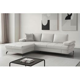 Sit & More Ecksofa SIT & MORE "Morris Jubi, Recamiere, Breite 247 cm", reinwei&szlig;, B:247cm H:83cm T:171cm, Sofas, Ecksofa, mit Armteilfunktion,, wahlweise mit Schlaffunktion