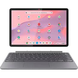 Lenovo Chromebook "IdeaPad Duet MTK 838 Convertible", grau (luna grau), 4 GB RAM, Kompanio, Google Chrome OS, Notebooks, ChromeOS, 2-in-1 Laptop mit WUXGA IPS-Touchdisplay