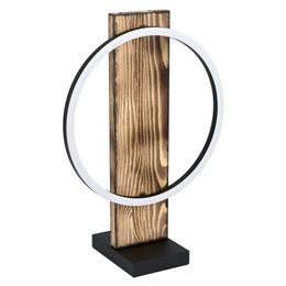Eglo Tischleuchte "BOYAL", schwarz (schwarz, braun rustikal wei&szlig;), 1, H: 42,5cm, 1 Stk., Leuchten, Tischleuchte, Braun, Schwarz, Wei&szlig;, LED Lampe mit Schalter, Tischlampe, Tischleuchte
